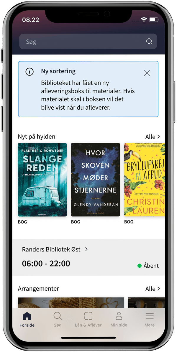 Indholdsstyring: Servicemeddelelser